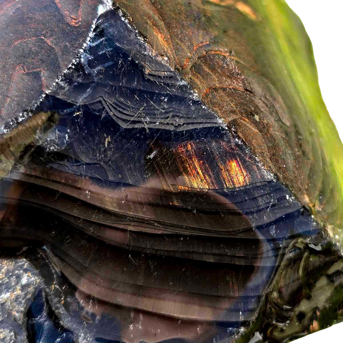 RARE Fire Glass Buttes Obsidian Rough Chunk!