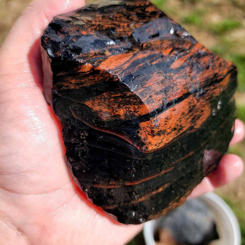 RARE Red Ribbon Obsidian Rough Chunk!