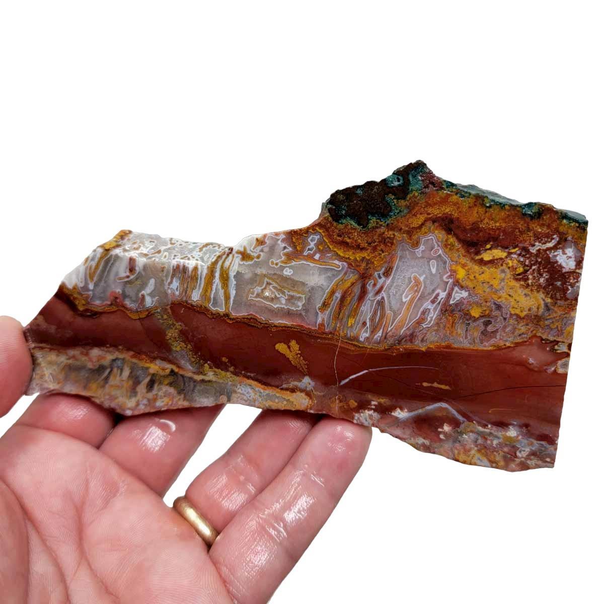 Apple Valley Moss Agate Slab! Lapidary Stone Slab!