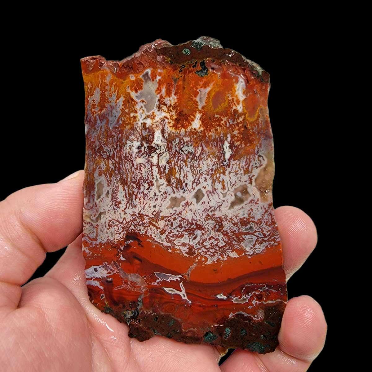 Apple Valley Moss Agate Slab! Lapidary Stone Slab!