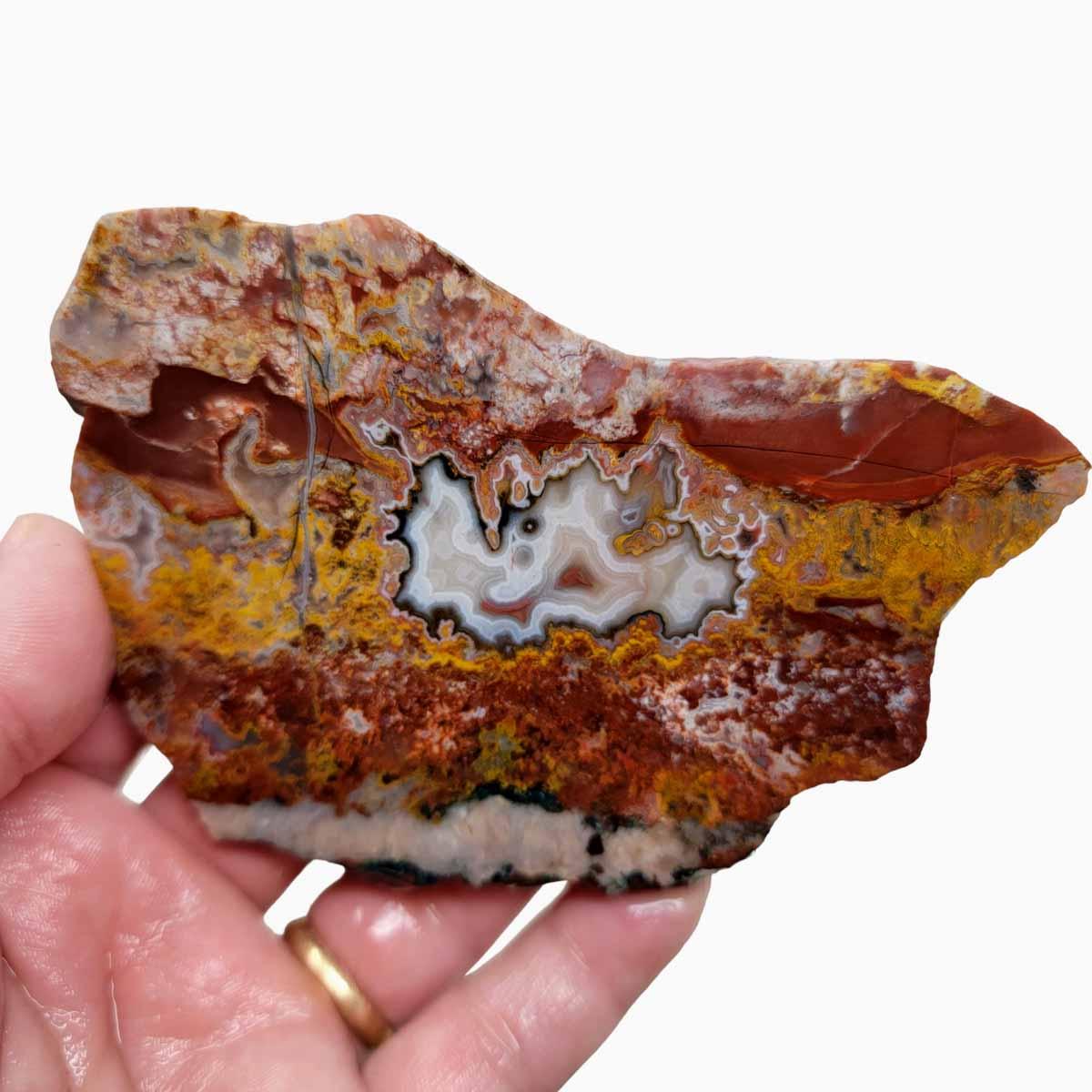 Apple Valley Moss Agate Slab! Lapidary Stone Slab!