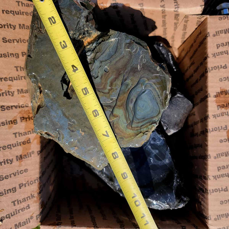 Mexican Jalisco Rainbow Obsidian Cutting Rough Box!
