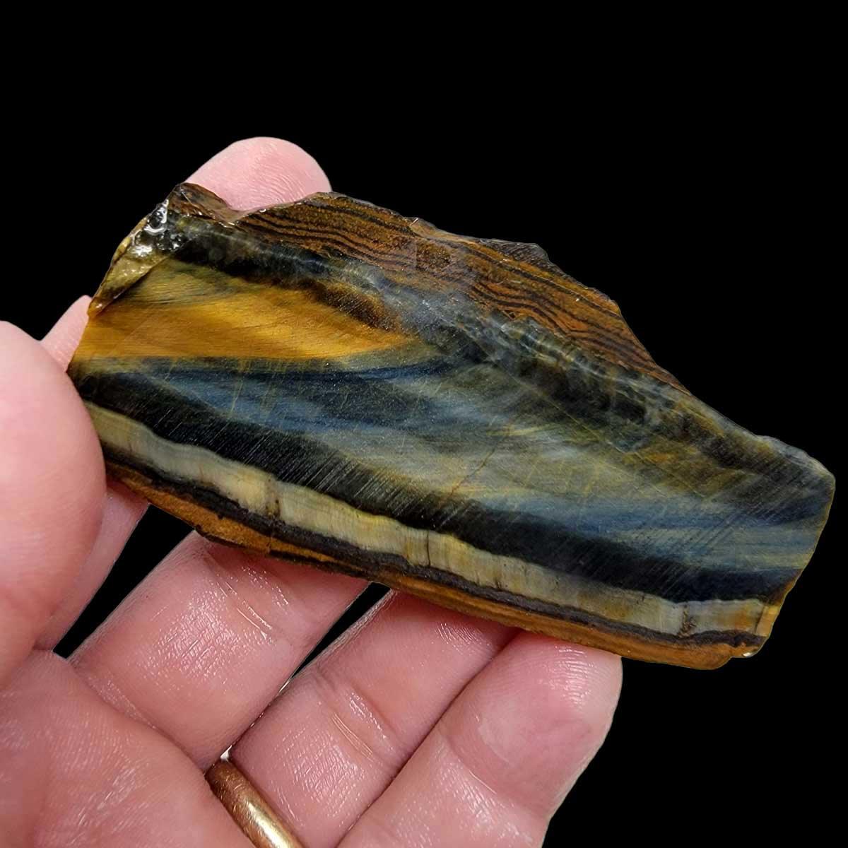 Hawkeye TigerEye Slab! Lapidary Stone Slab!