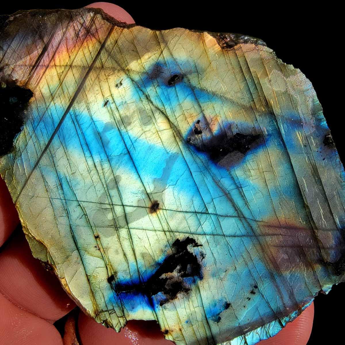 High Flash Labradorite Slab! Lapidary Stone Slab!