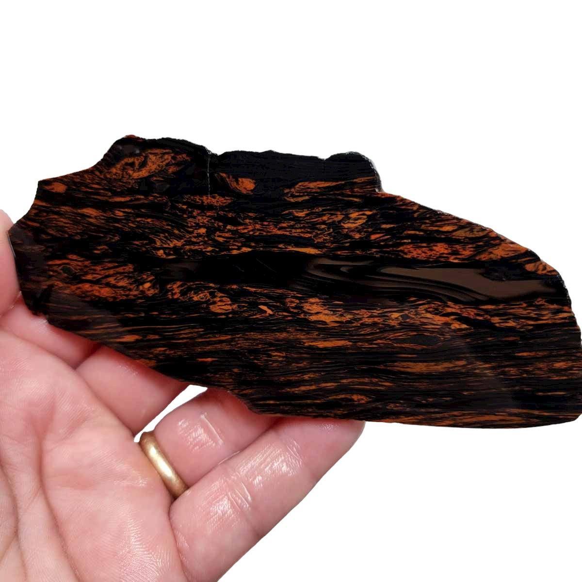 TriFlow Mahogany Obsidian Slab! Lapidary Stone Slab!