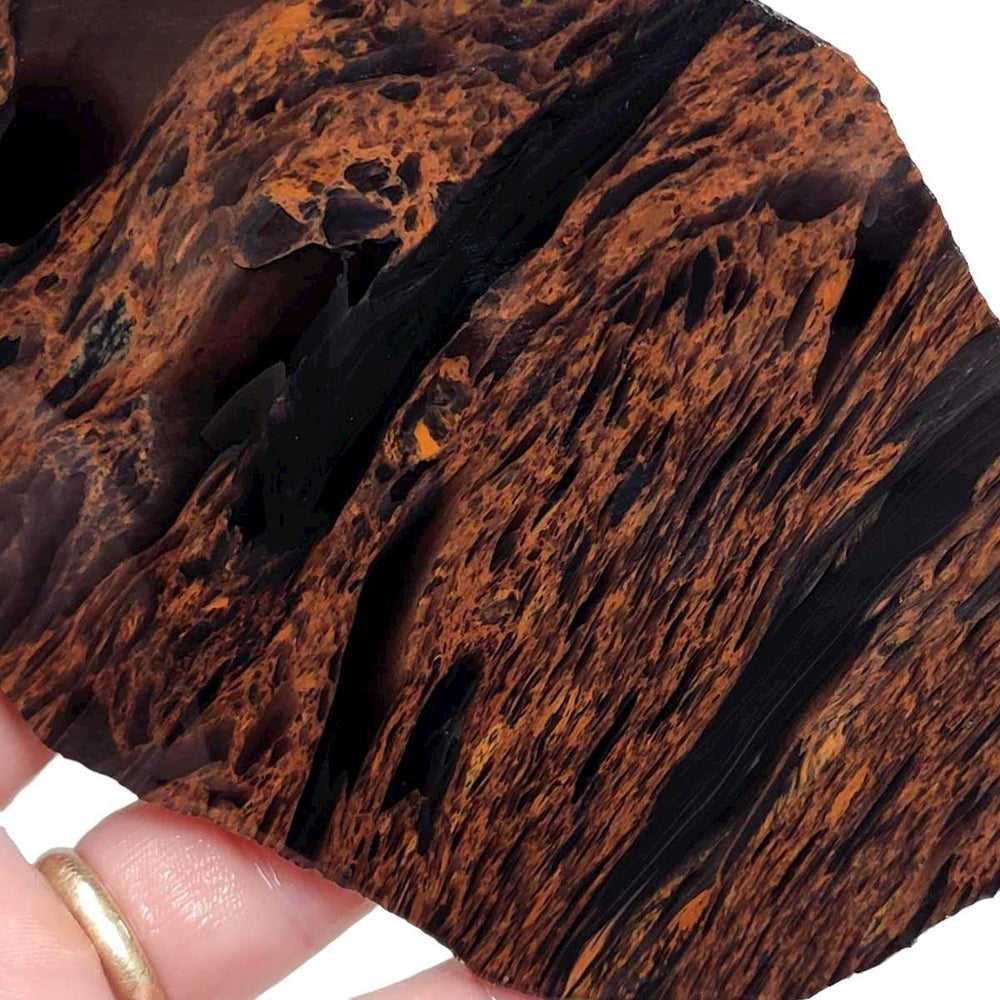TriFlow Mahogany Obsidian Slab! Lapidary Stone Slab!