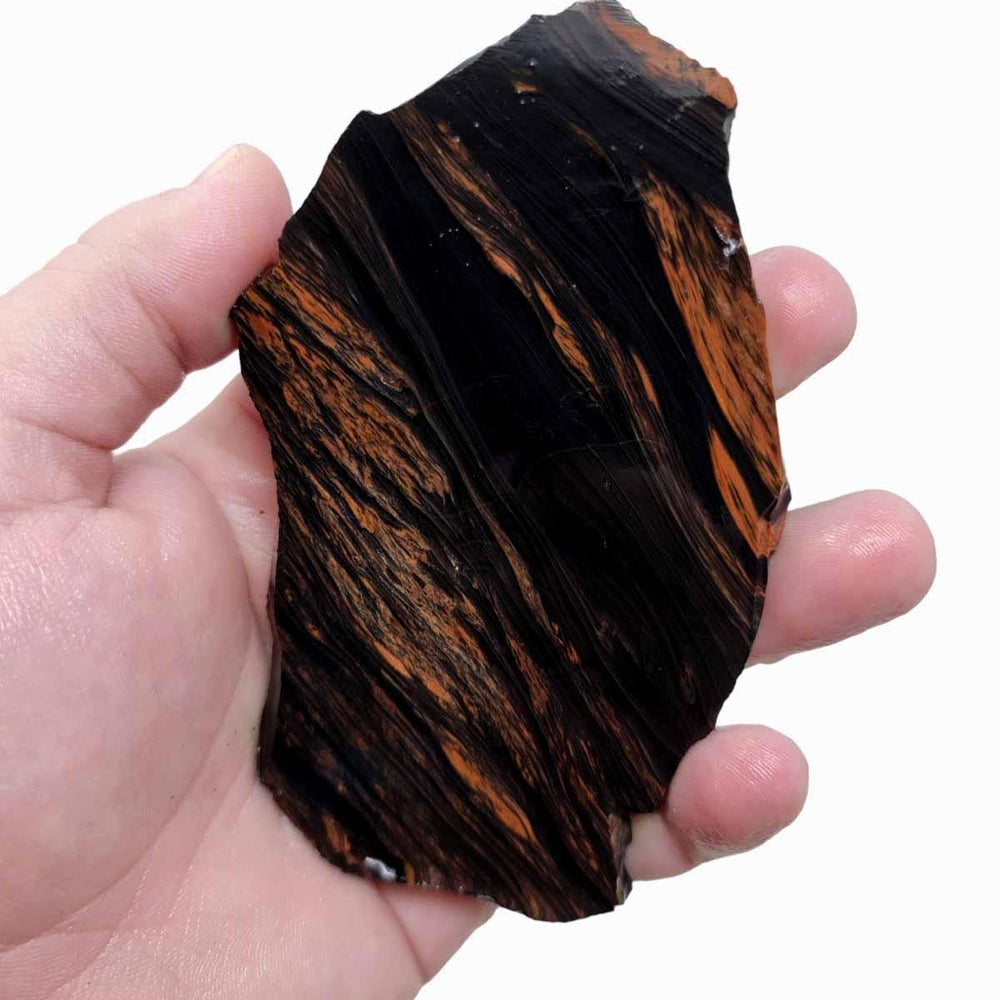 TriFlow Mahogany Obsidian Slab! Lapidary Stone Slab!