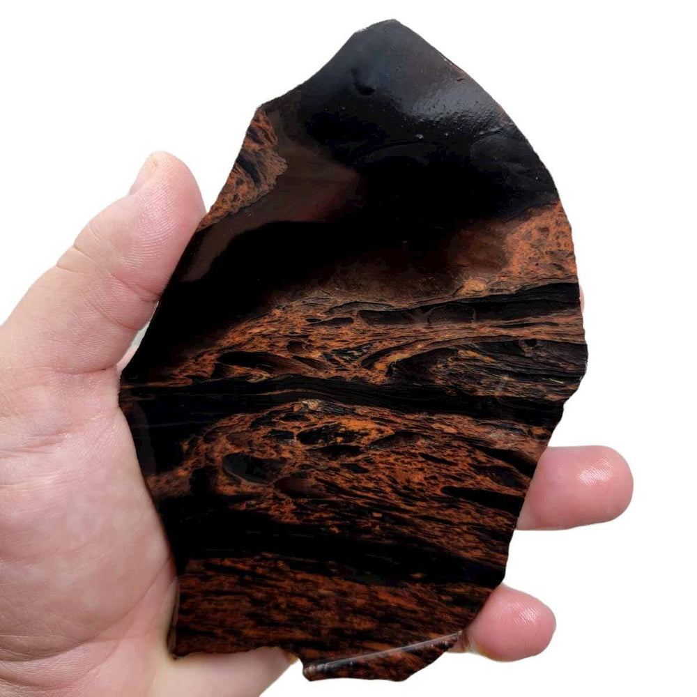 TriFlow Mahogany Obsidian Slab! Lapidary Stone Slab!