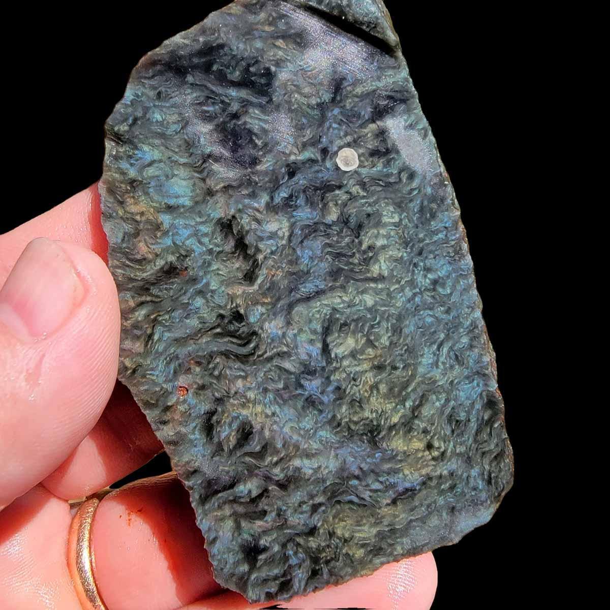 Mexican Velvet Obsidian Lapidary Stone Slab!