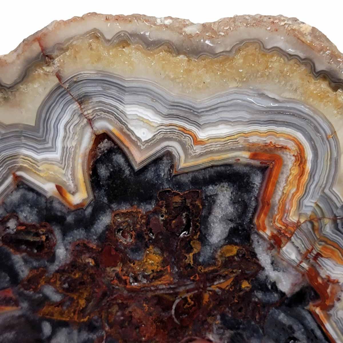 Old Vein Crazy Lace Agate Slab! Lapidary Stone Slab!