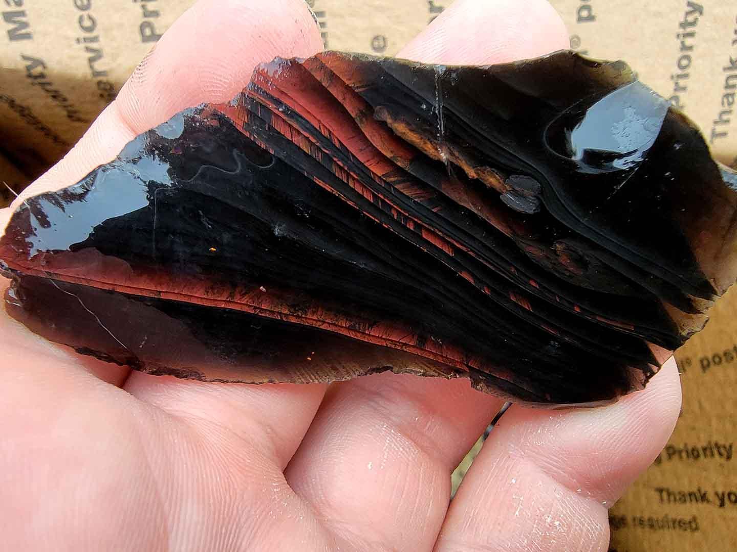 Red Ribbon Obsidian Trimmer Freeform Rough Flatrate!