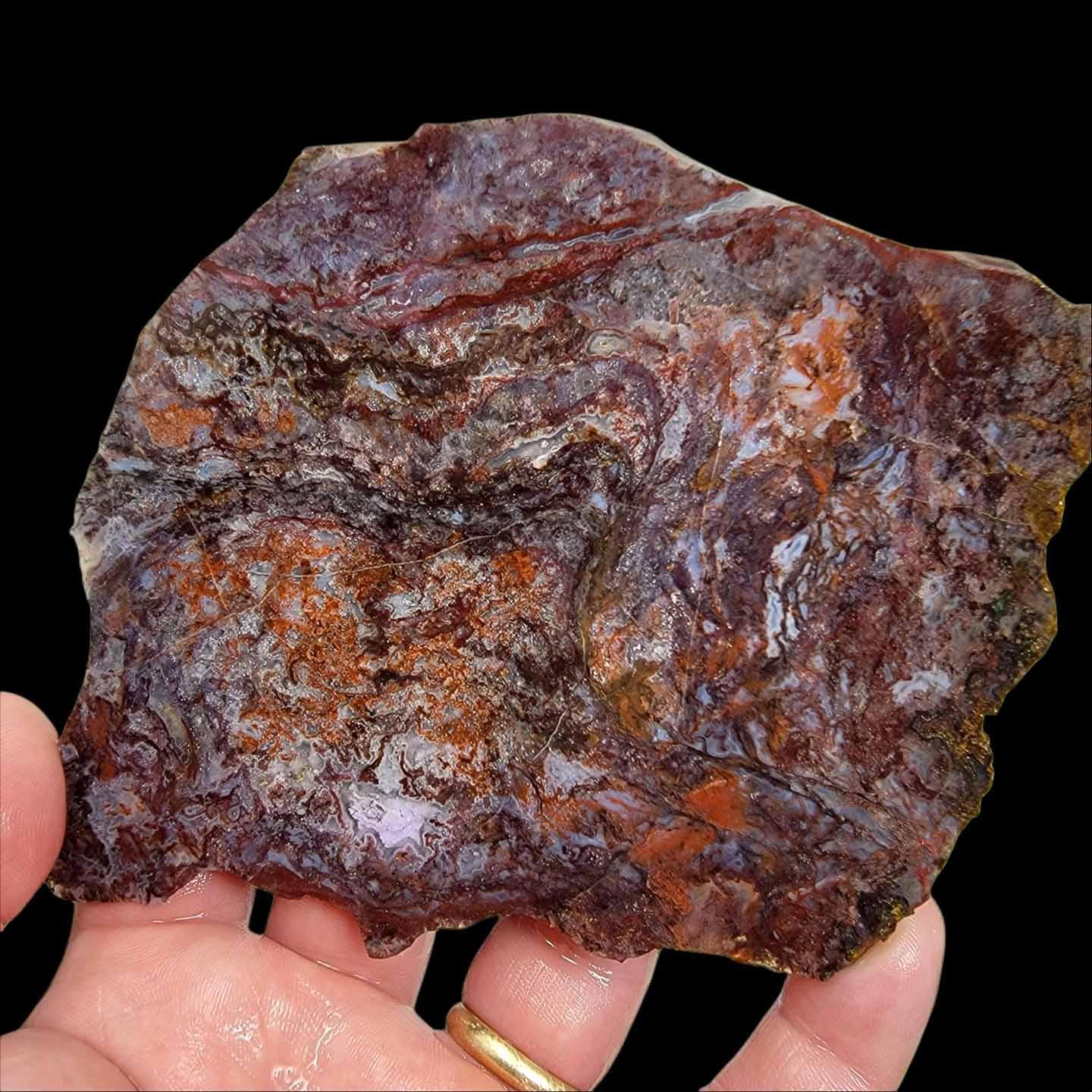 Utah Raspberry Agate Slab! Lapidary Stone Slab!
