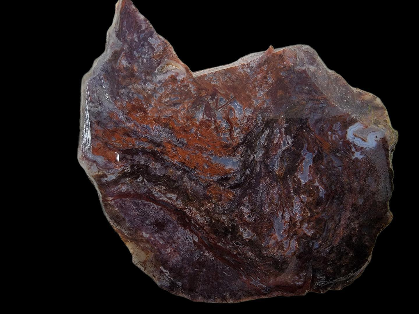 Utah Raspberry Agate Slab! Lapidary Stone Slab!