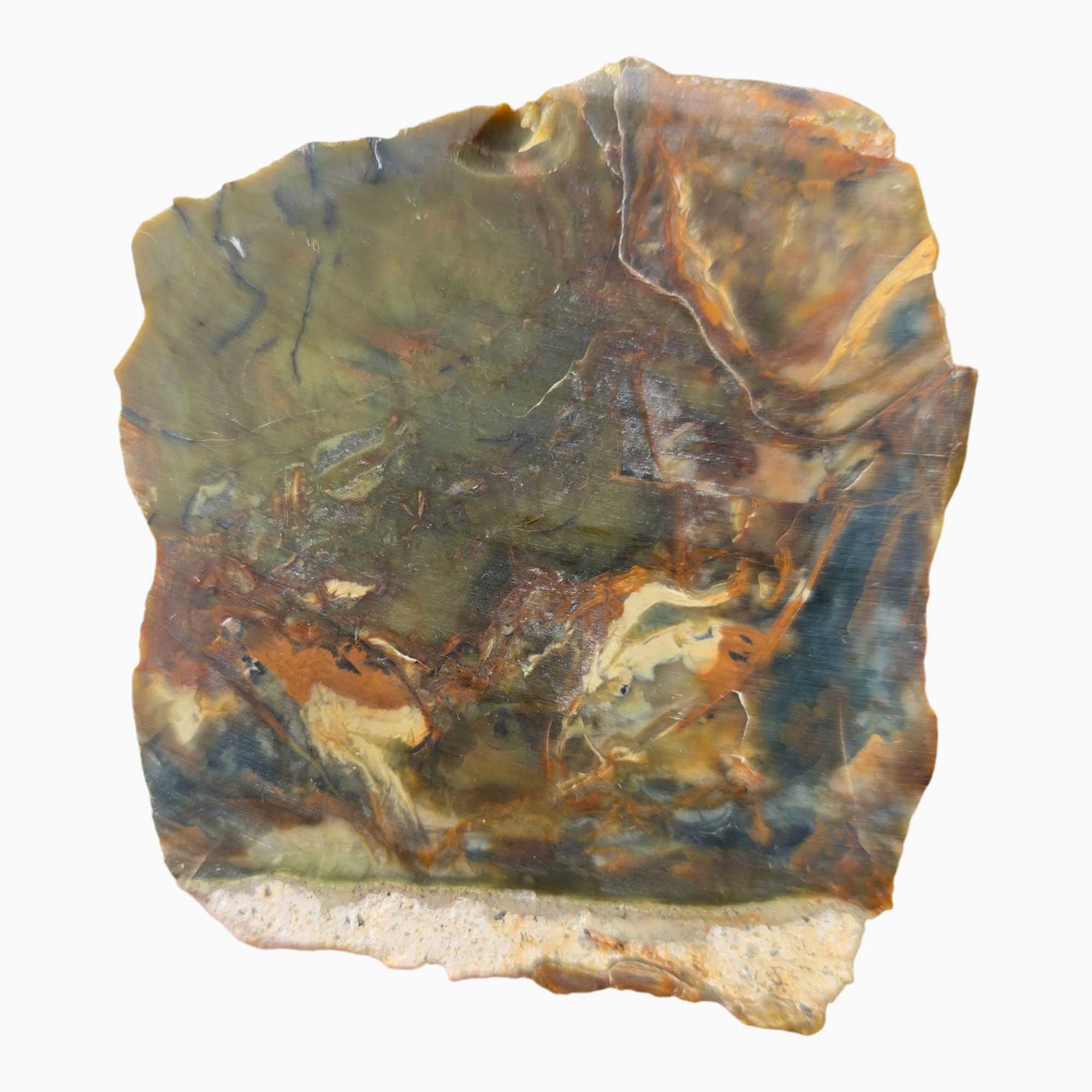Morrisonite Jasper Slab - Green Butterscotch Blue Mix - Oregon Classic